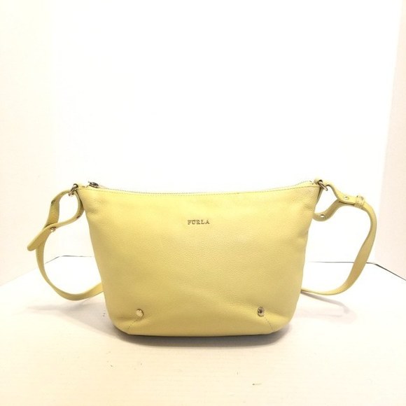 Furla | Bags | Furla Leather Shoulder Bag Yellow | Poshmark